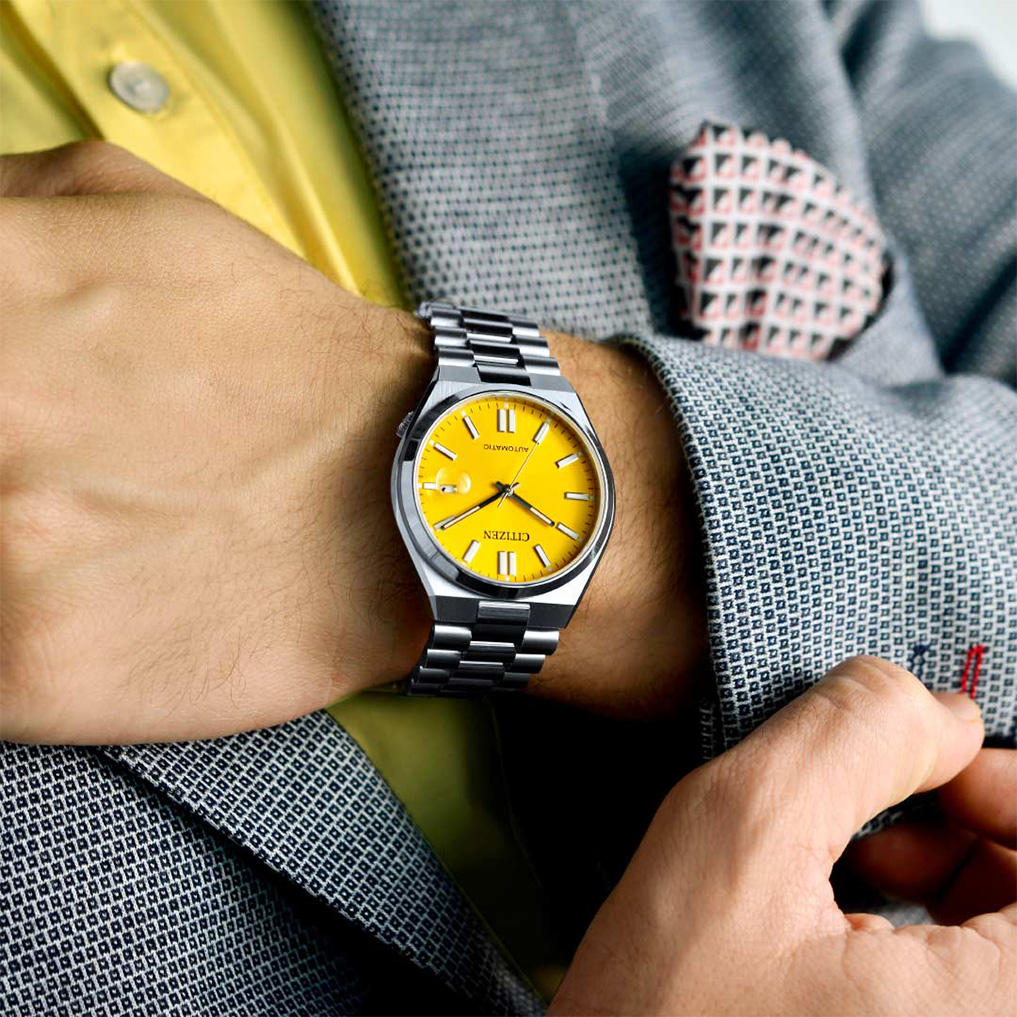 Citizen Tsuyosa NJ0150-81Z Automatic Watch – Yellow Dial, Stainless ...